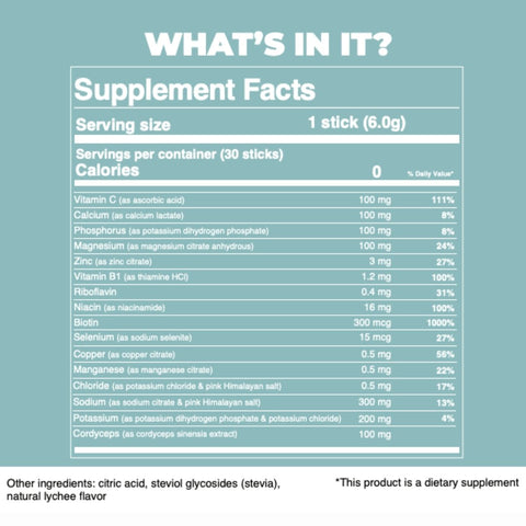 LYCHEE ELECTROLYTES | 0 CALROIE HYDRATION | VITAMINS & MINERALS ...